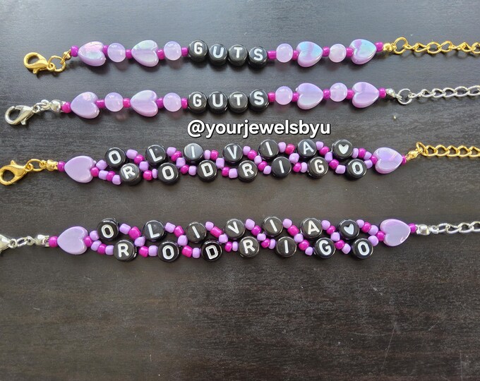 Olivia Rodrigo | CUSTOM MADE Guts World Tour Friendship Bracelets ...