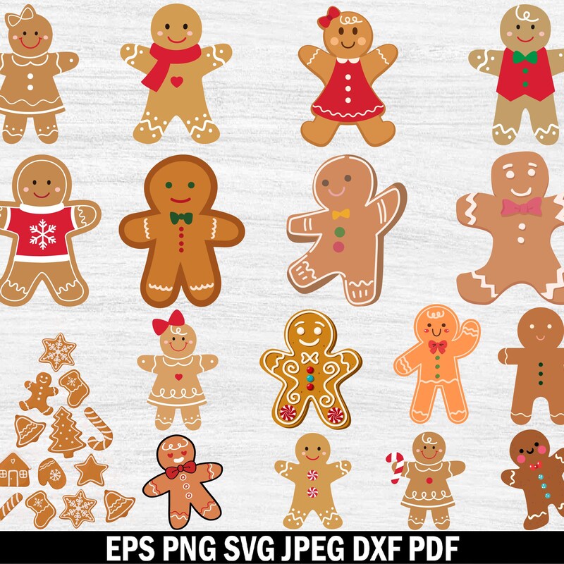 Gingerbread Face Svg - Etsy
