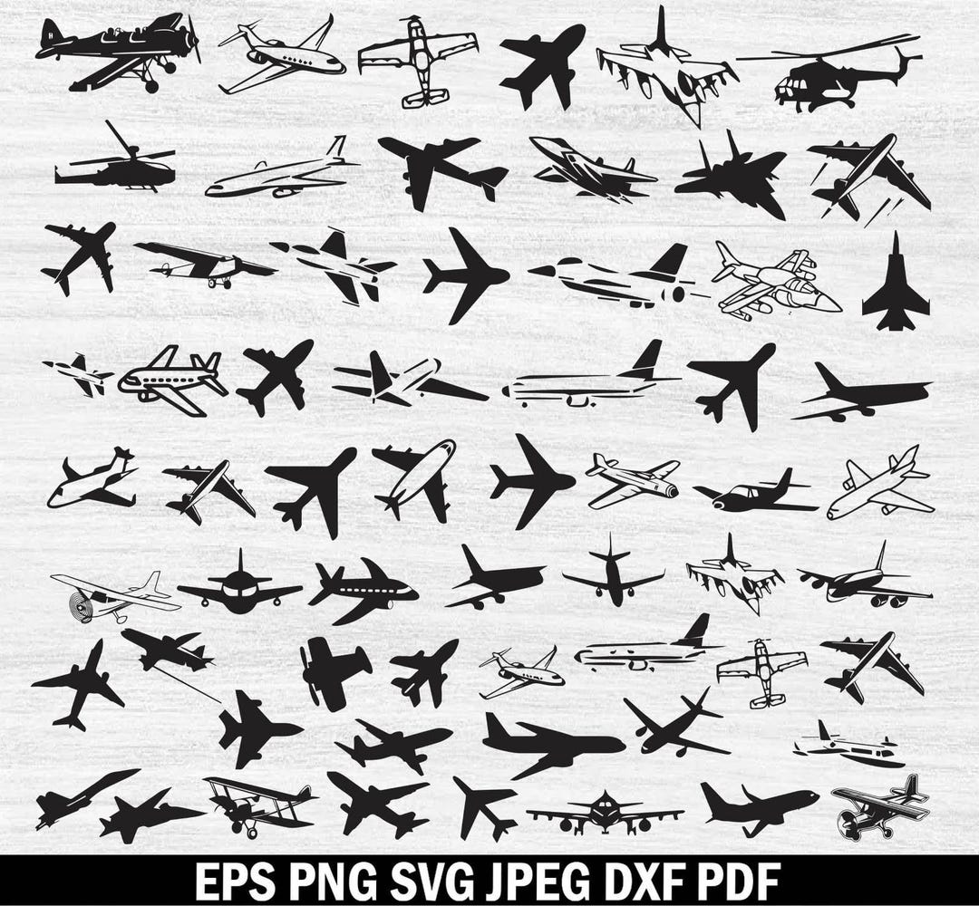 Airplane Svg, Bundle,airplane Svg, Military Plane Svg,flying Svg ...