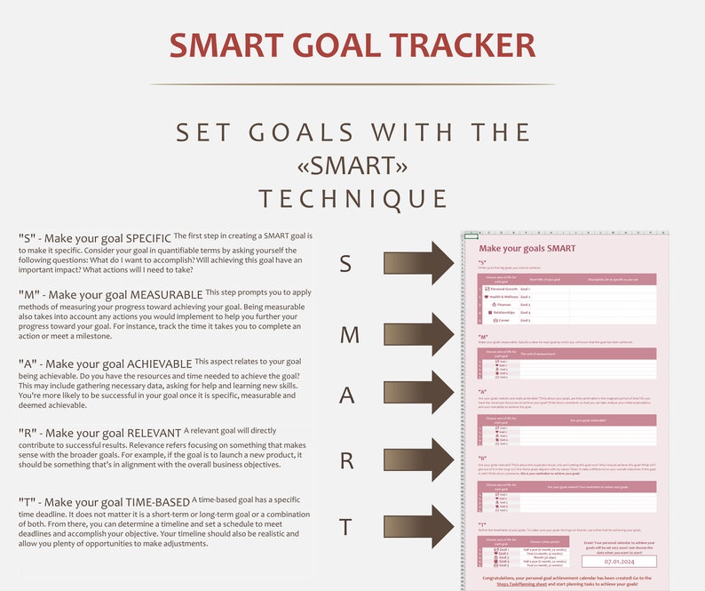 SMART Goal Tracker, Set Your Goals With SMART Tehnique, Set Different ...