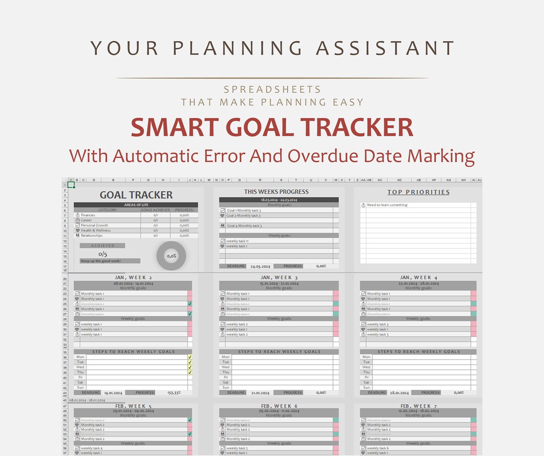 SMART Goal Tracker, Set Your Goals With SMART Tehnique, Set Different ...