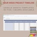 4 Week Project Timeline Spreadsheet, Auto Color Marking, Auto Time ...