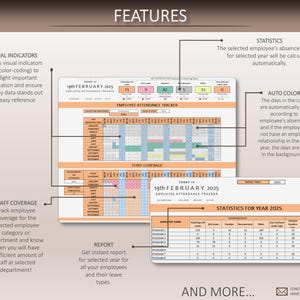 Employee Attendance & Leave Tracker | HR Excel Template With Dashboard ...