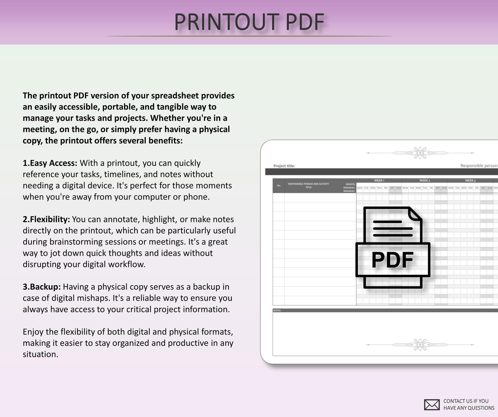 Easy Project Timeline Spreadsheet, Excel and Googlesheets, Auto Color ...