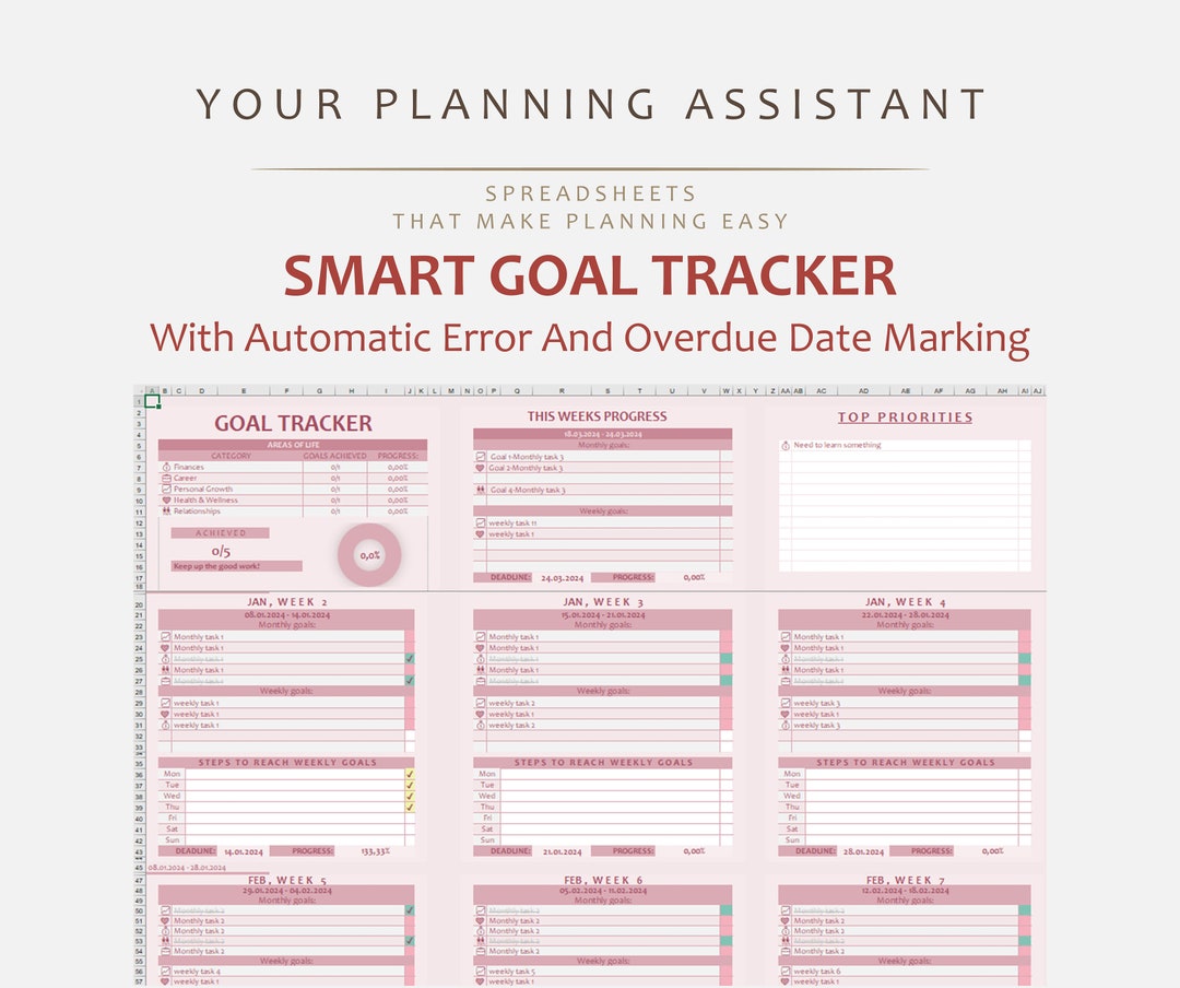 SMART Goal Tracker, Set Your Goals With SMART Tehnique, Set Different ...