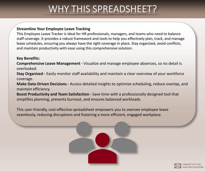Employee Attendance & Leave Tracker | HR Excel Template With Dashboard ...