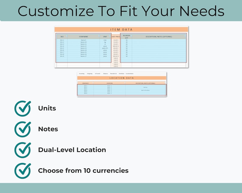 Warehouse Inventory Tracker: Excel & Google Sheets Template With ...