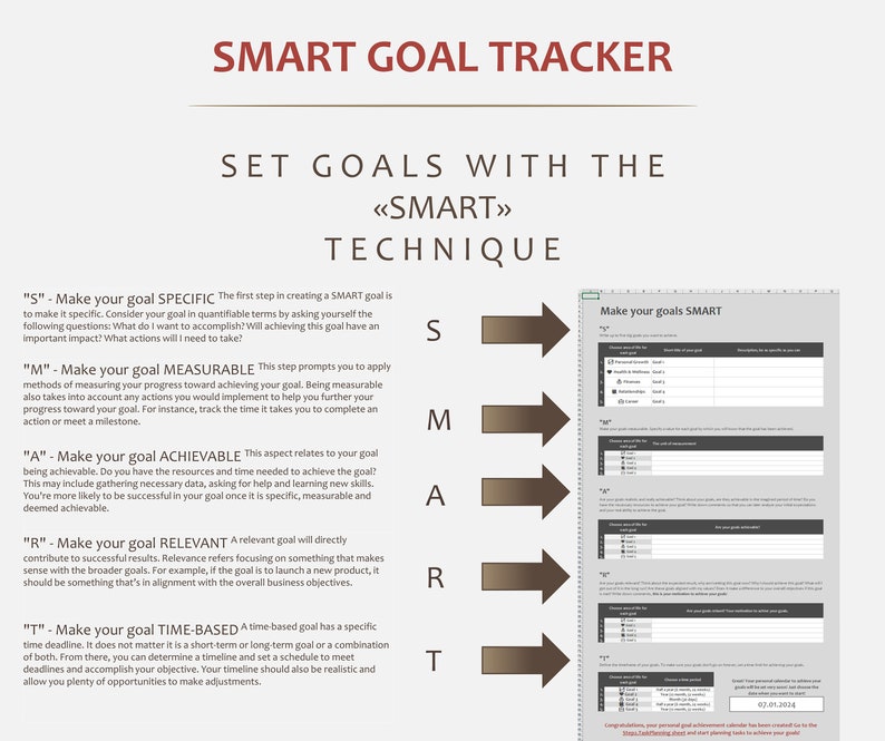 SMART Goal Tracker, Set Your Goals With SMART Tehnique, Set Different ...