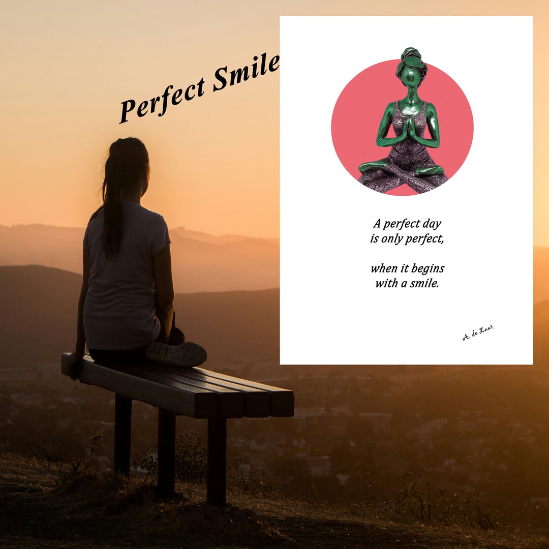 ZEN Perfect Smile, Printable Saying for Poster or Canvas for the Wall A ...