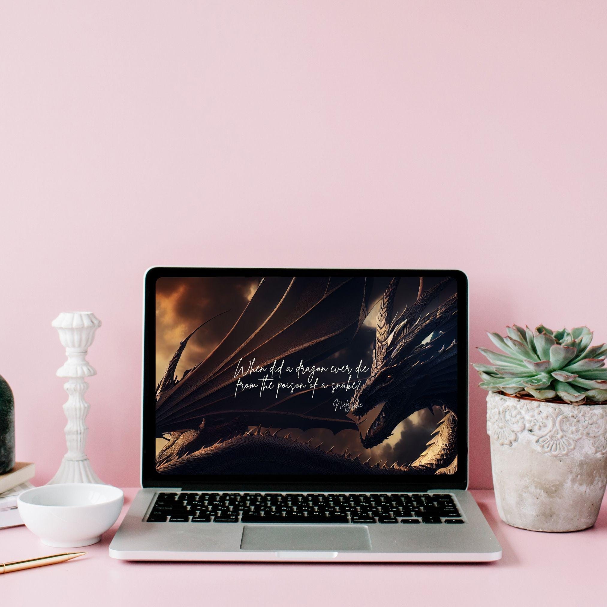 Dragon Desktop Wallpaper, Castlecore Desktop Wallpaper, Dark Romance Laptop Screen Saver ...