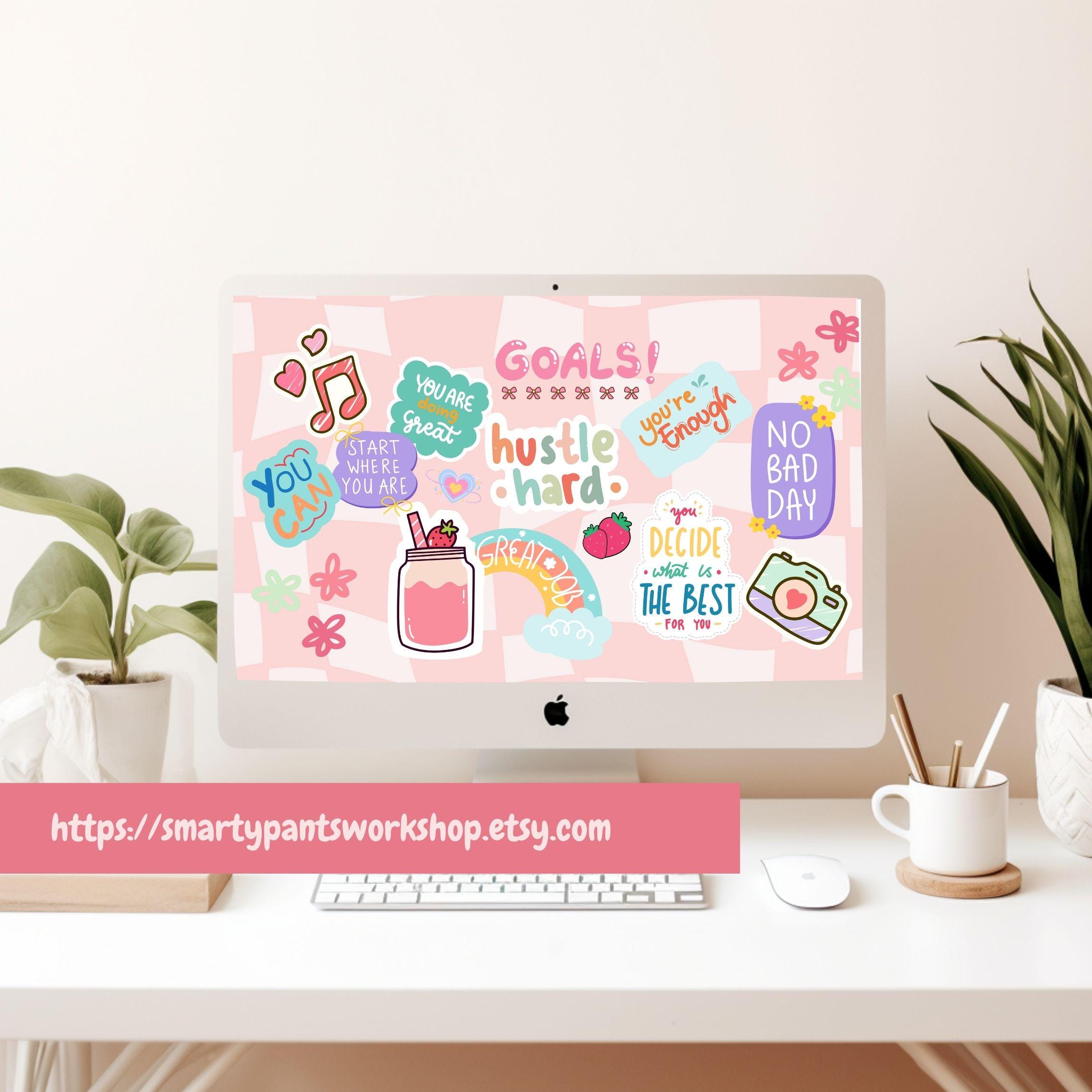 Cute Desktop Wallpaper, Inspirational Desktop Wallpaper,coquette Laptop Screen Saver, Digital ...