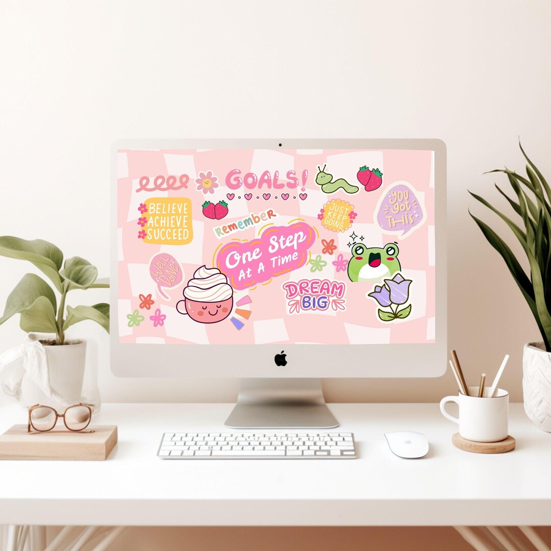 Cute Desktop Wallpaper, Inspirational Desktop Wallpaper,coquette Laptop Screen Saver, Digital ...