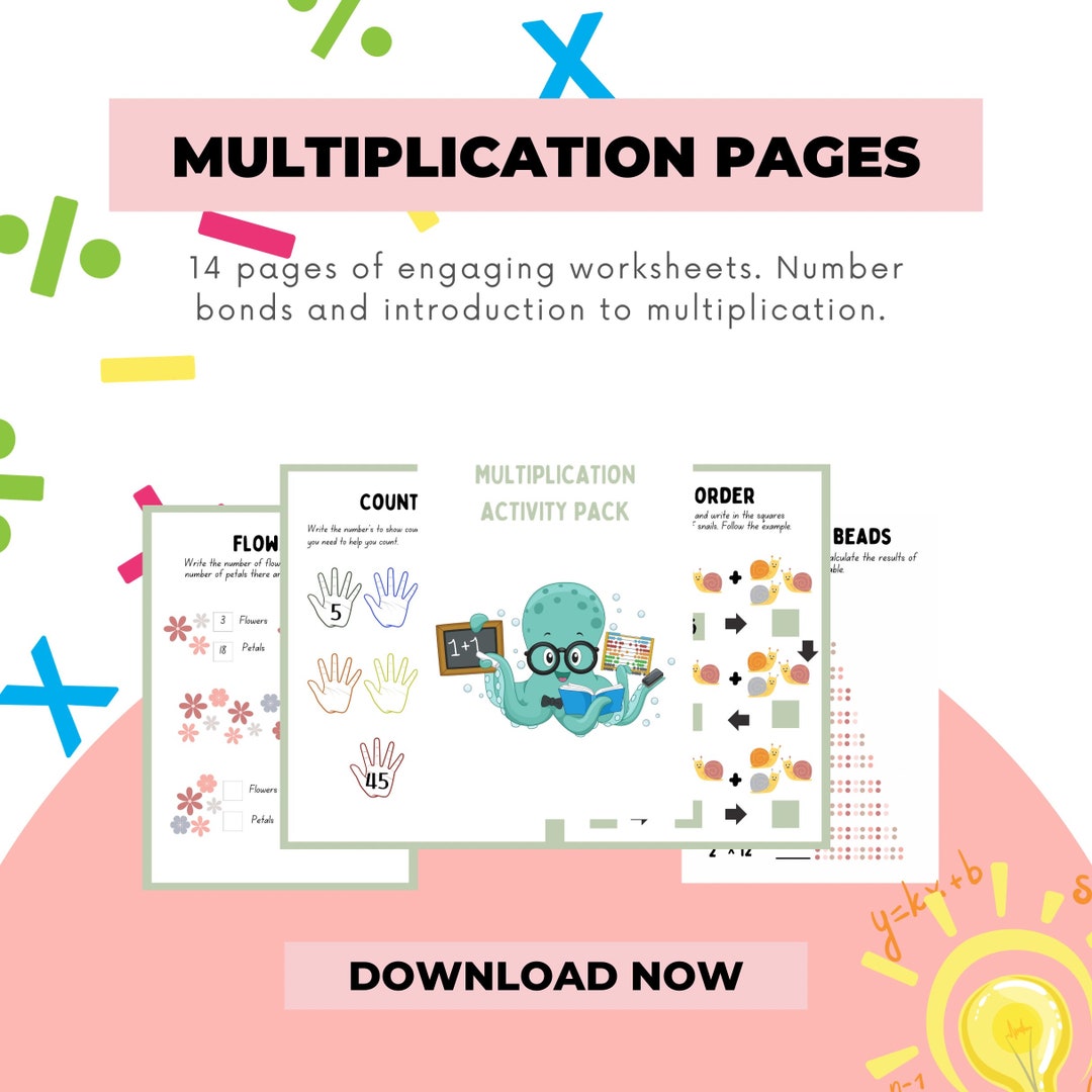 Math Printable Worksheets Multiplication Fun Activity Pages, Math ...