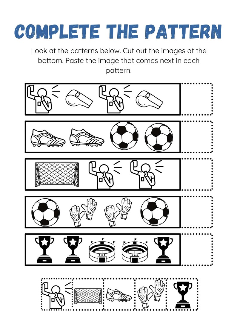 Football Kids Activities Homeschooling Fun Worksheets Activity Book ...
