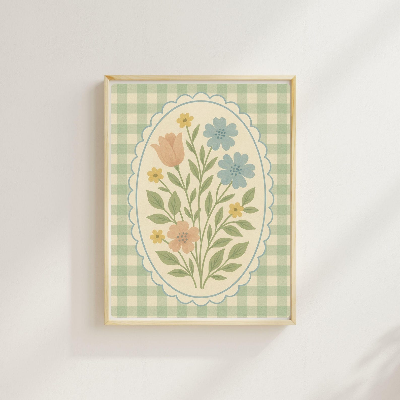 Grand Millennial Art, Retro Floral Art Print, Cottagecore Wall Art ...