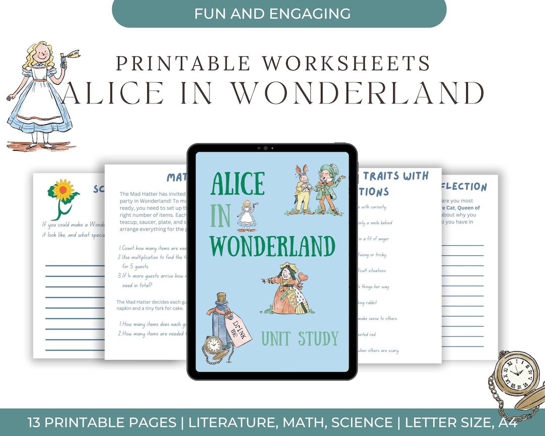 Alice in Wonderland Activities for Kids, Primary School Reading ...