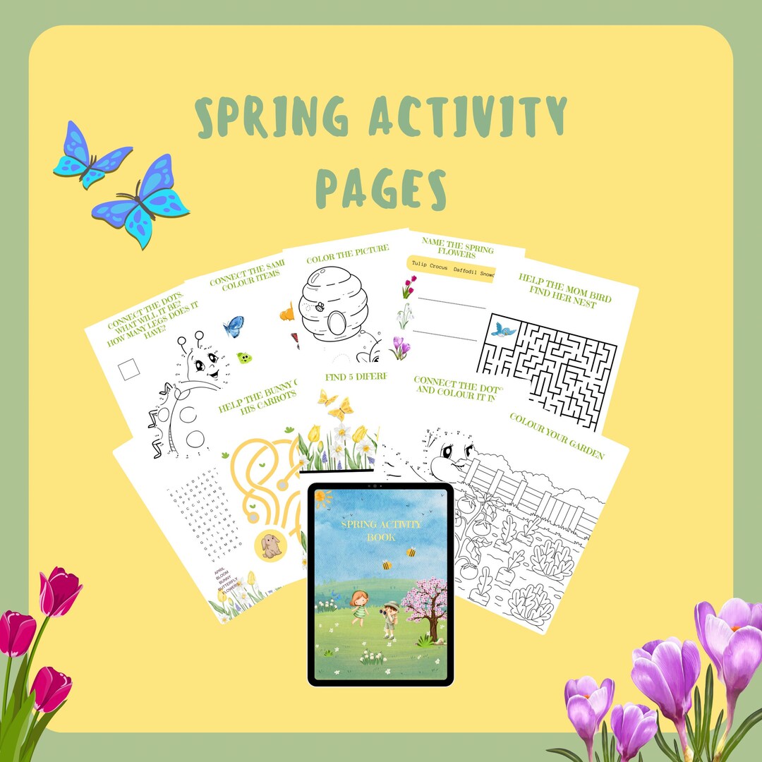 Spring Activity Sheets, Coloring Pages Preschool Homeschool ...