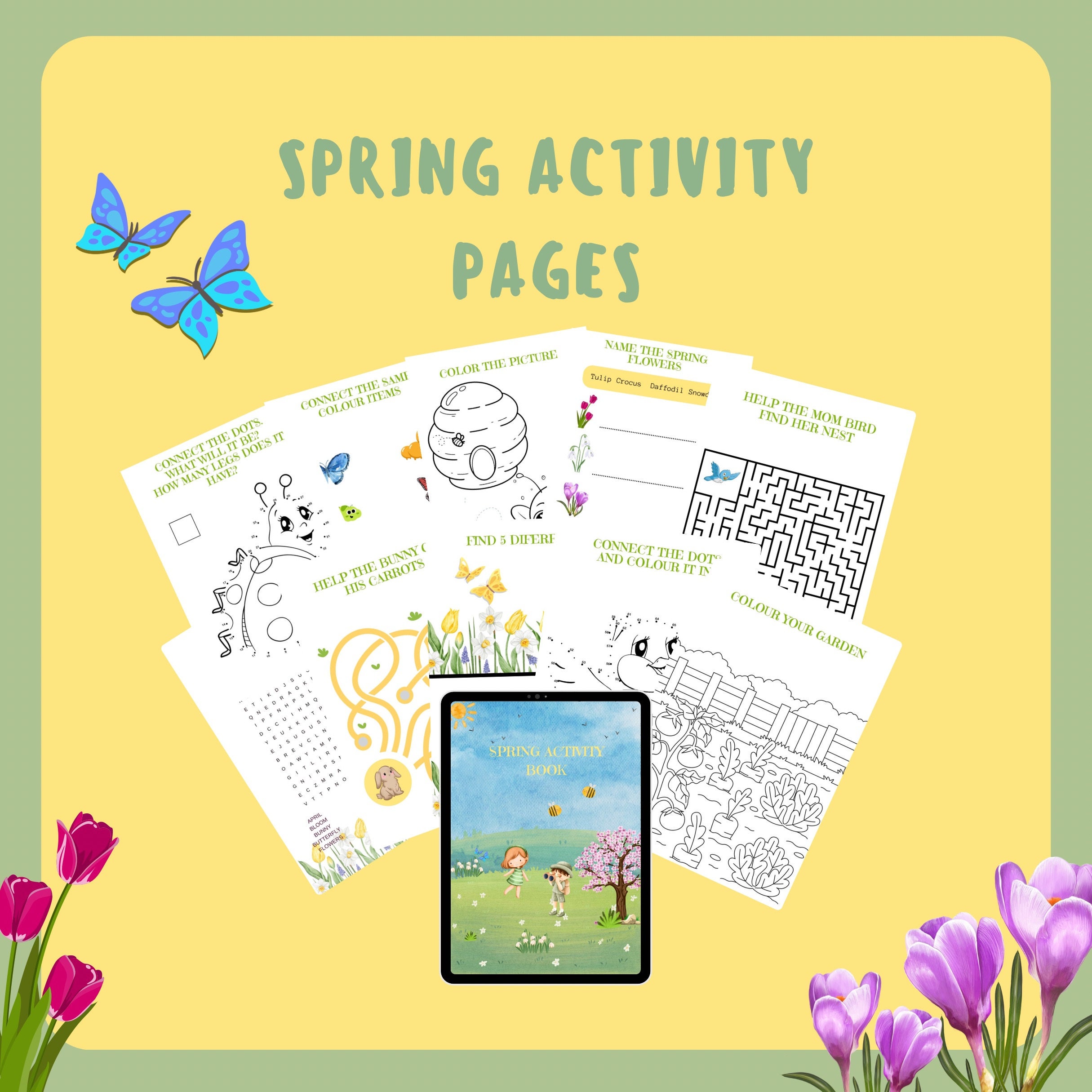 Spring Activity Sheets, Coloring Pages Preschool Homeschool ...