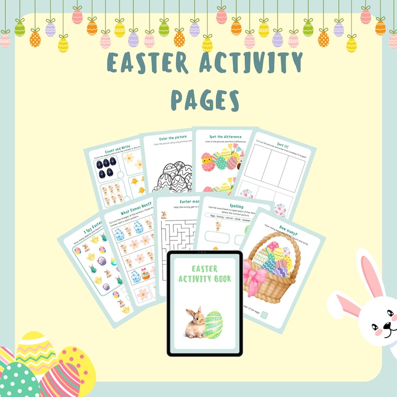 Easter Activity Sheets, Coloring Pages Easter Themed, Preschool ...