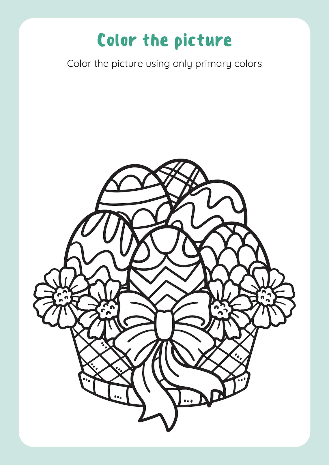 Easter Activity Sheets, Coloring Pages Easter Themed, Preschool ...
