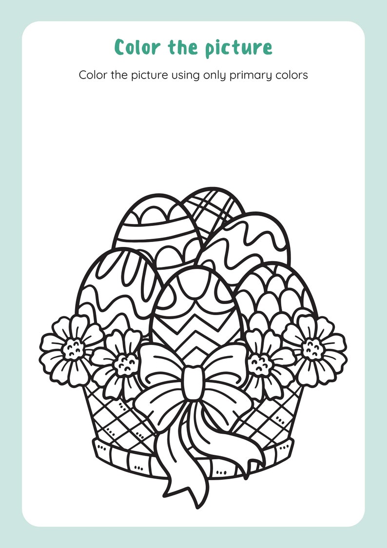 Easter Activity Sheets, Coloring Pages Easter Themed, Preschool ...