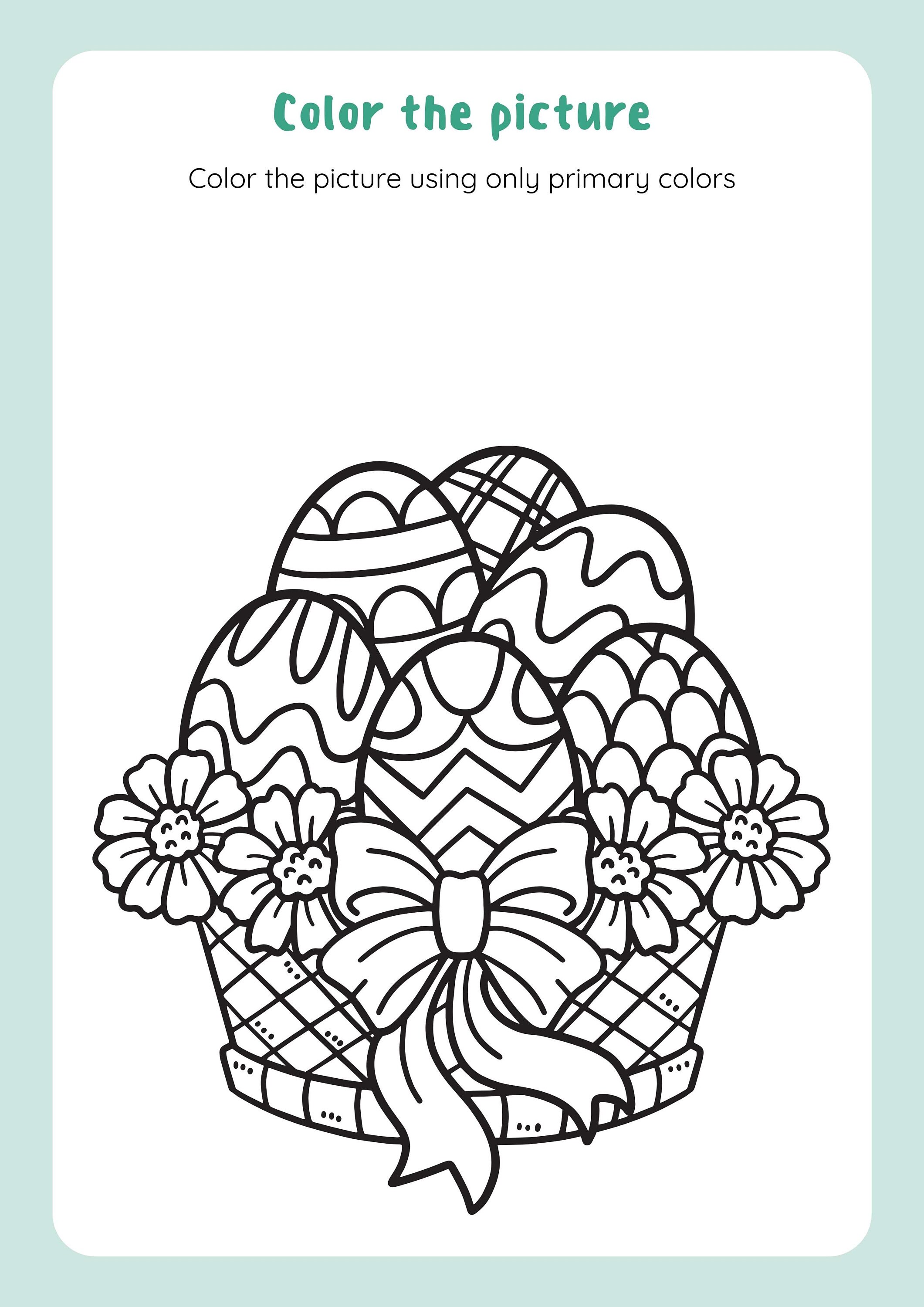 Easter Activity Sheets, Coloring Pages Easter Themed, Preschool ...