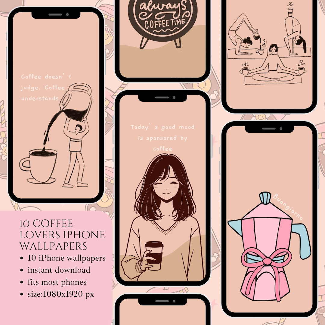 10 Coffee Lover iPhone Wallpapers, Inspirational Coquette Lockscreen ...