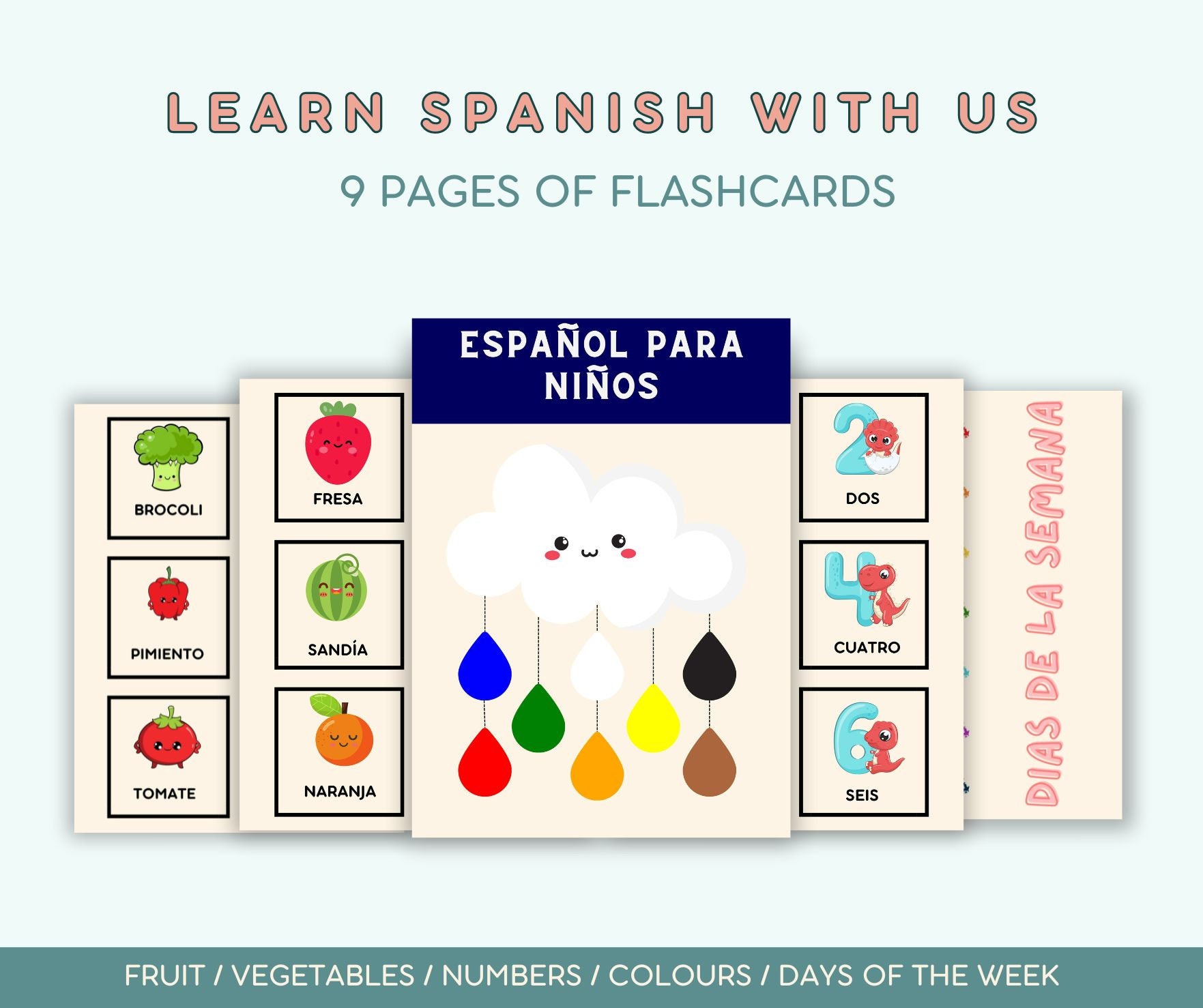 Homeschool Spanish Flashcards, Learn Spanish, Homeschool Preschool ...