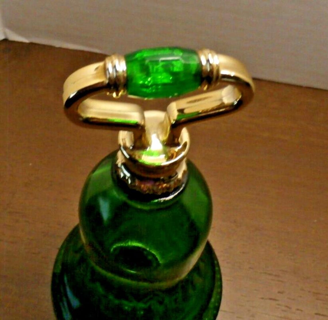 Vintage Avon Glass Emerald Bell Jar Roses Roses Cologne 3.75 Fl Oz ...