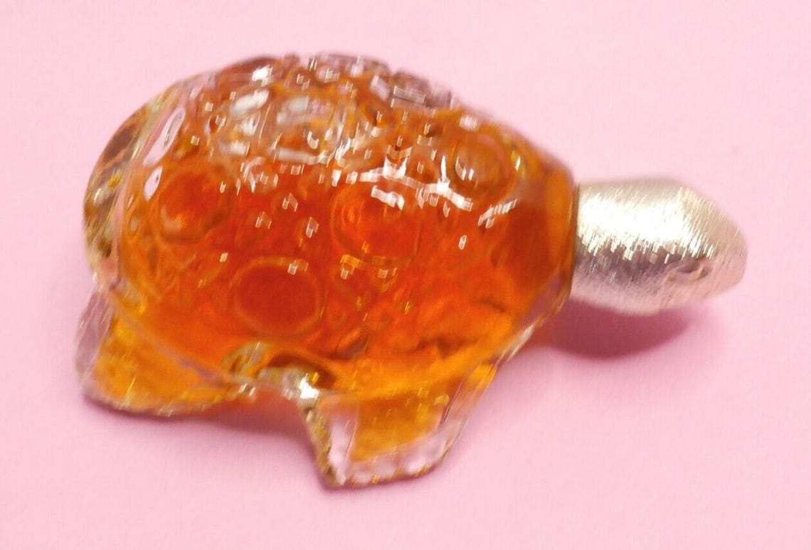 Vintage Avon Treasure Turtle Glass Bottle - Sweet Honesty Cologne 1970 ...