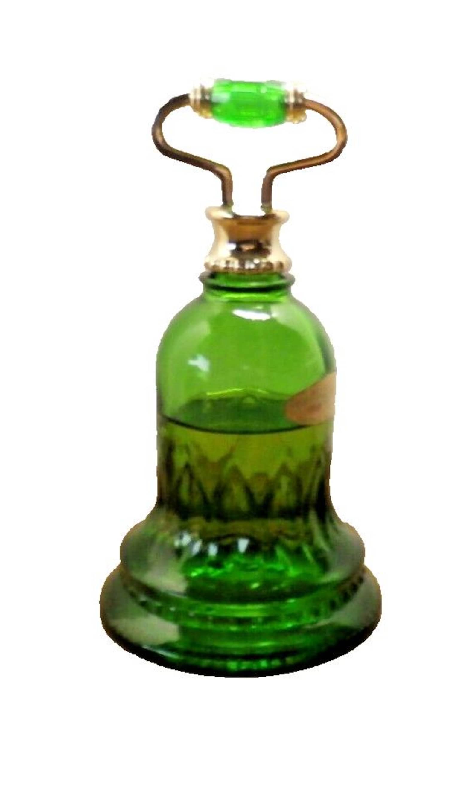 Vintage Avon Glass Emerald Bell Jar Roses Roses Cologne 3.75 Fl Oz ...