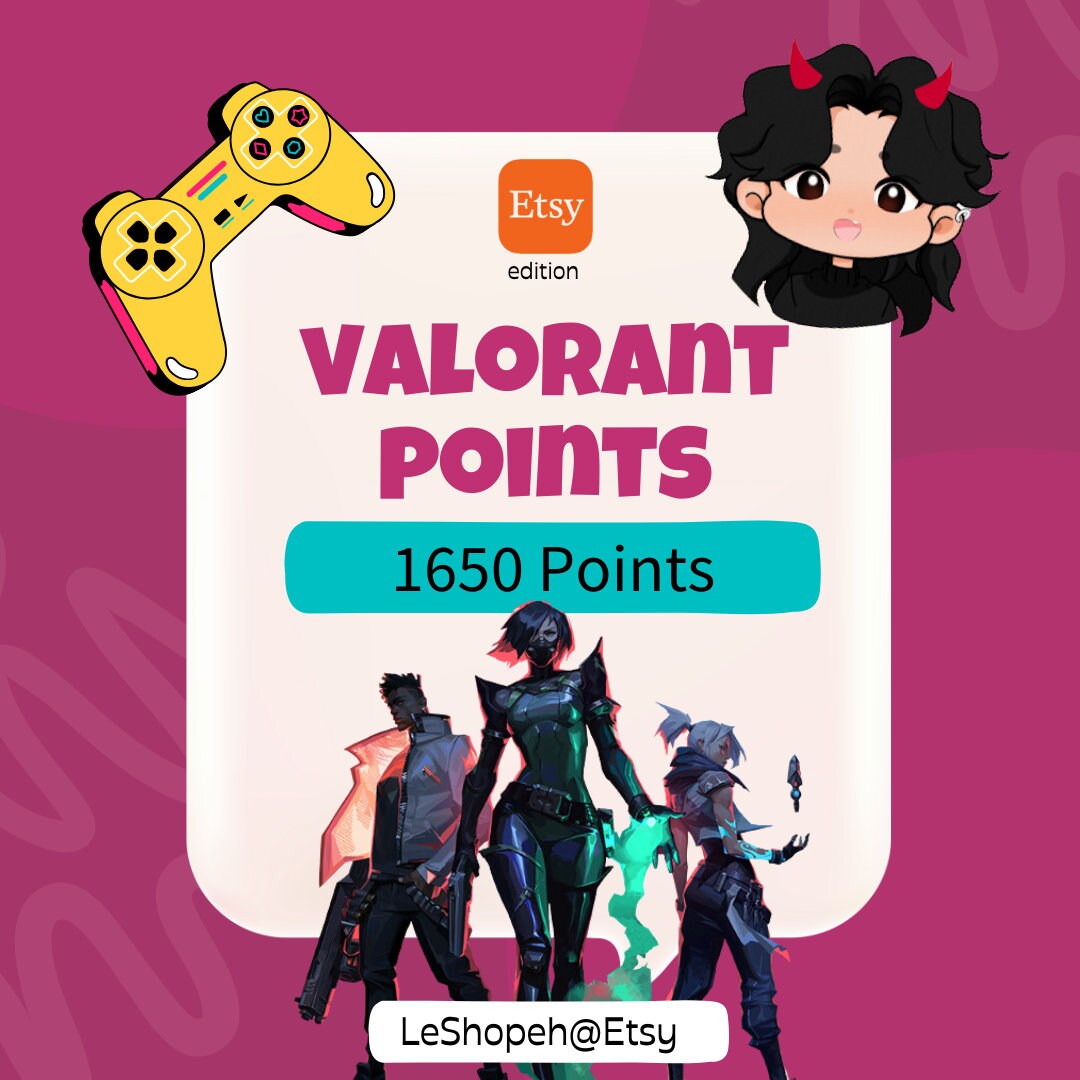 Valorant Points 1650 Topup Game Points Riot - Etsy