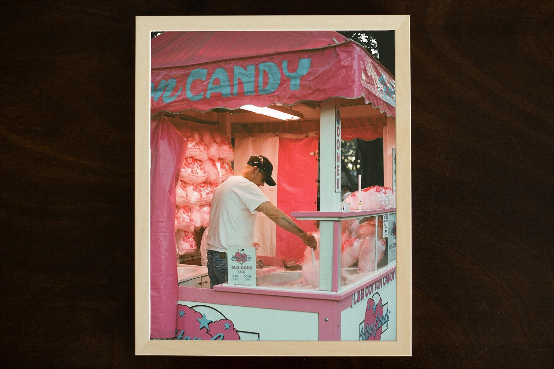 Cotton Candy Film Print, 35mm Fine Art, Fair Food Photograph, Minnesota ...