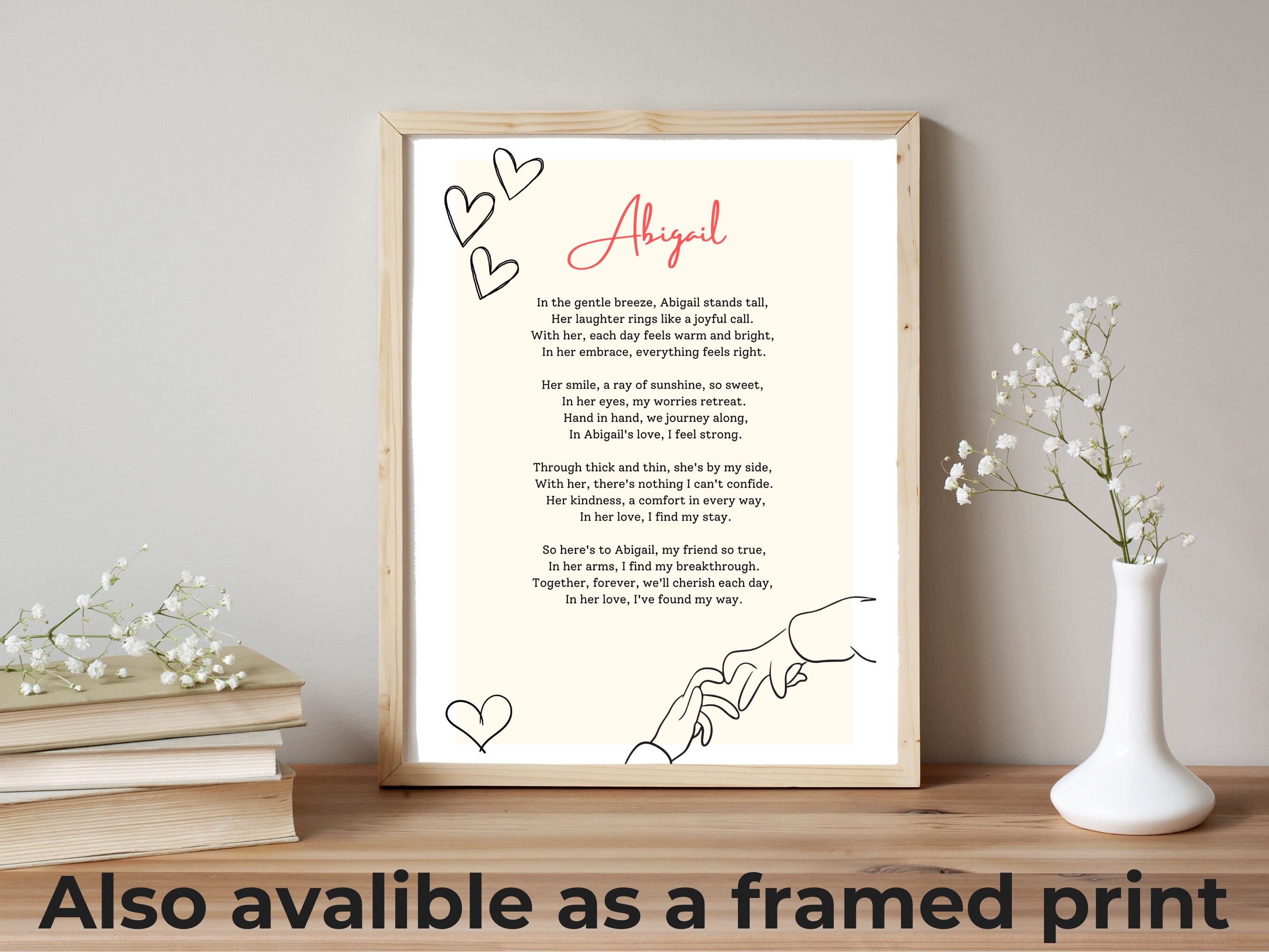 Abigail Name Poem Personalized Name Poem Digital Version Unique Gift ...