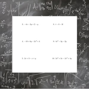 Algebraic Expressions Algebra Worksheets With Answer Key - Etsy