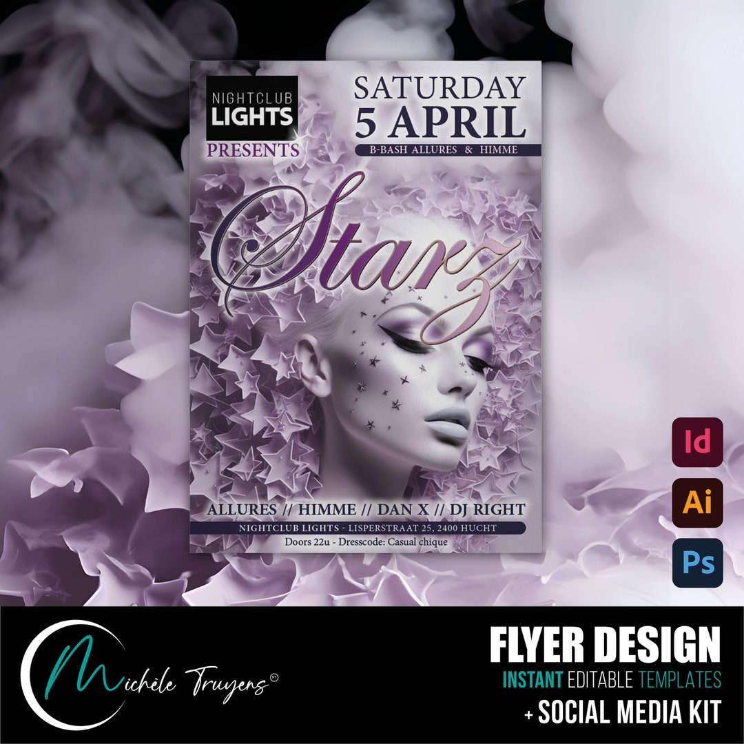 Editable Event Promo Kit // Adobe Indesign - Etsy