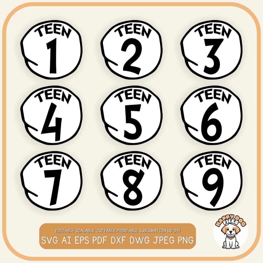 Seuss Teens Layered Svg File Thing One Thing Two Svg Thing Teen 1 Thing ...