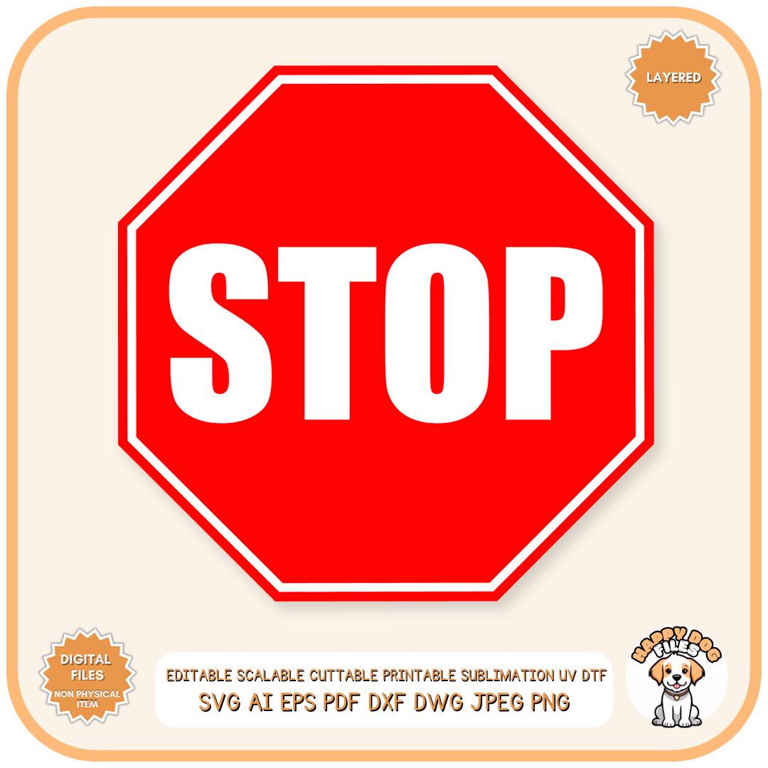 Stop Sign SVG, Blocked Sign Crossed Out Symbol Vector File and PNG ...