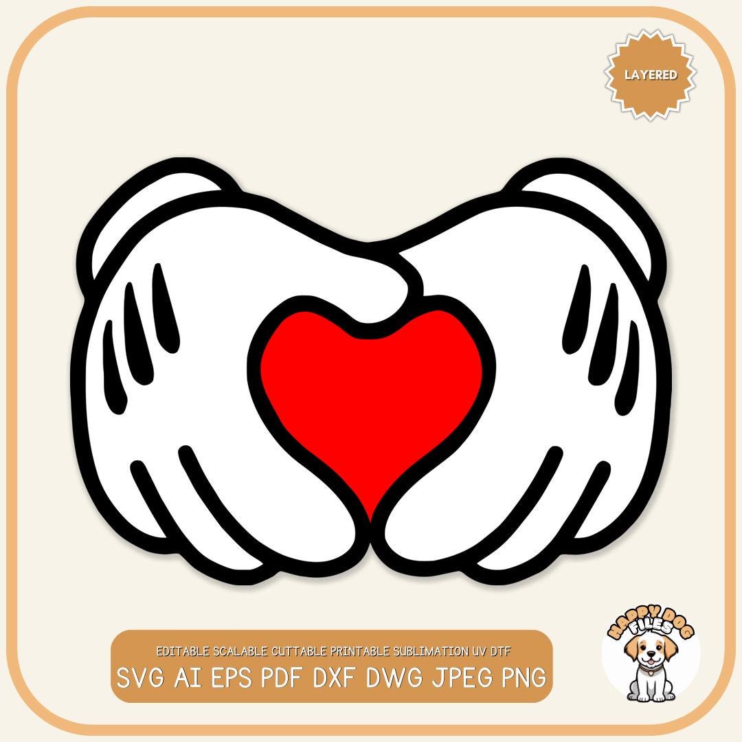 Magic Hands SVG PNG File Love Heart Files Valentine File Disney Love ...