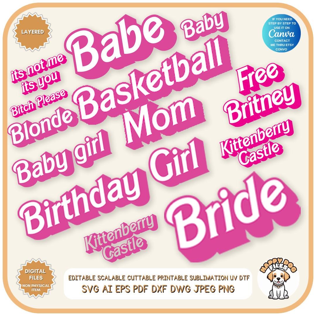 Blonde Alphabet Layered SVG File, Baby Doll Alphabet Png High Res ...