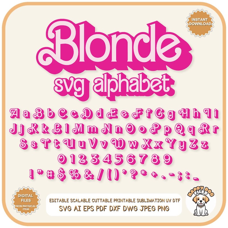 Round Stencil Font - Etsy