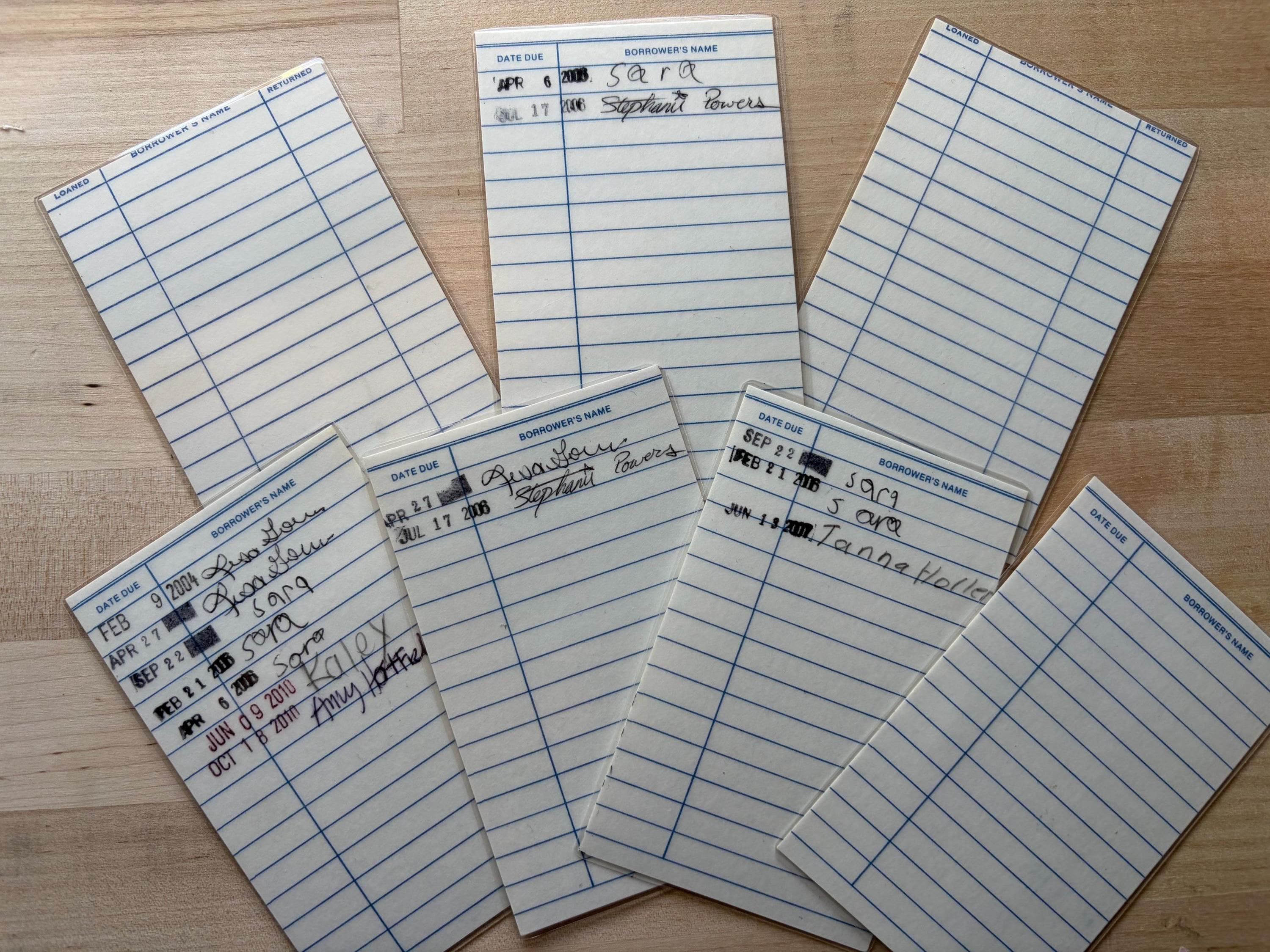 Vintage American Gal Library Checkout Card - Ephemera- Nostalgic ...