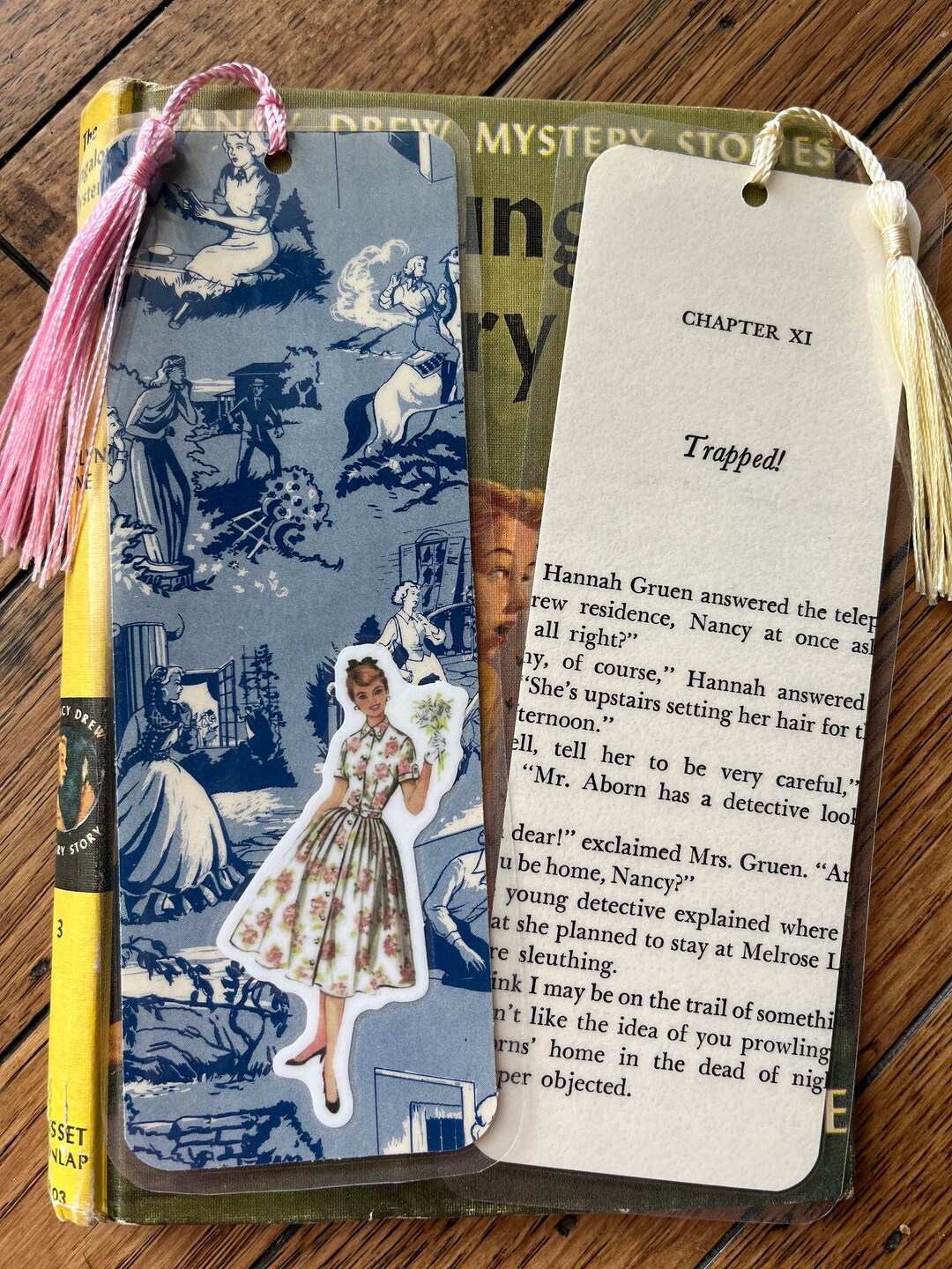 Nancy Drew Bookmark Set, the Bungalow Mystery, Bookish Merch, Recycled ...