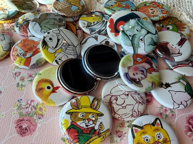 Magnets Made From Upcycled Books , Nostalgic Mix of Story Book ...