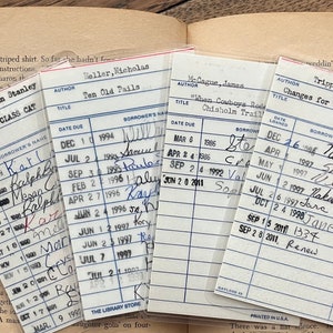 Vintage (1) Library Checkout Card Bookmark- Ephemera- Nostalgic - Etsy
