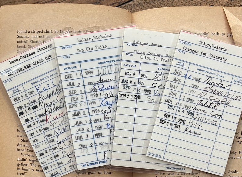 Vintage (1) Library Checkout Card Bookmark- Ephemera- Nostalgic - Etsy