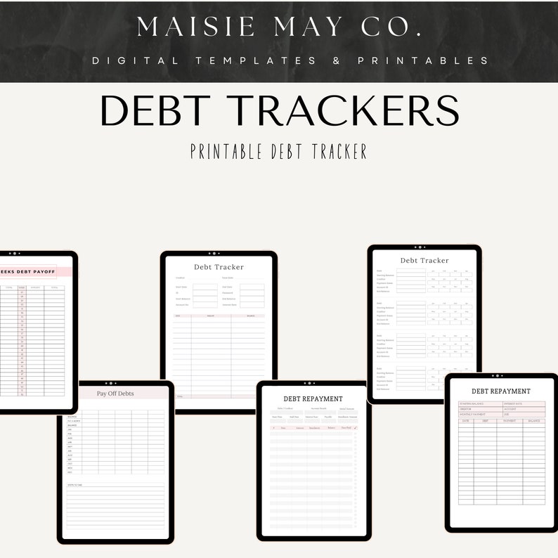 Printable Debt Tracker, Snowball Debt Tracker, Payoff Debt Tracker ...