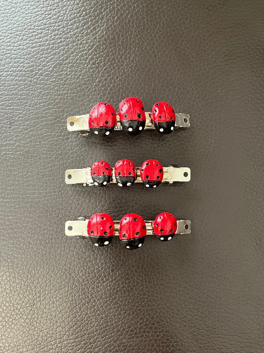 Clay Hair Clips/handmade Hair Clips/bug Hair Clips/ladybird/hair ...