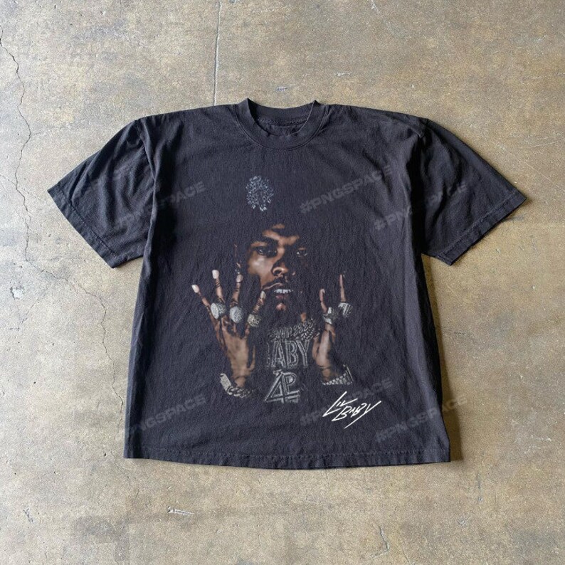 LIL BABY PNG Rap Tee T-shirt Design Printable Rap Tee Shirt Design ...