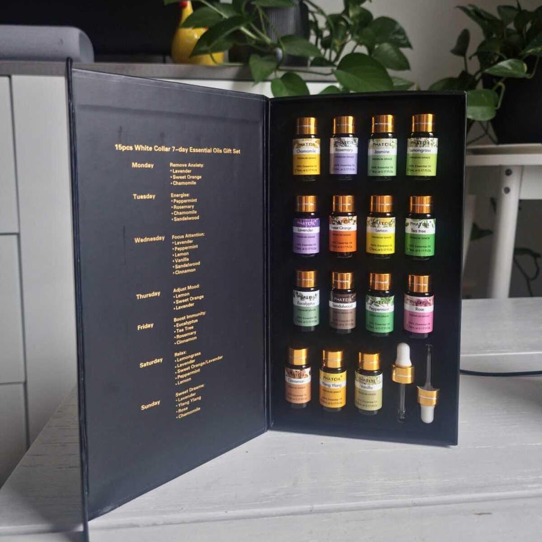 Gift Set of 15 Essential Oils 5ml Aromatherapy Oils for Diffusers ...